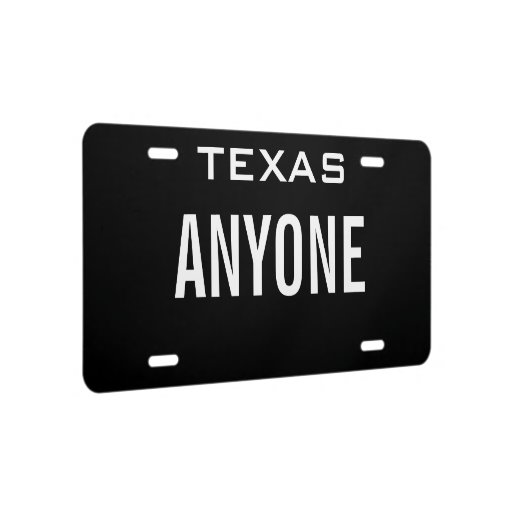 Create Your Own Simple Custom Texas License Plate | Zazzle