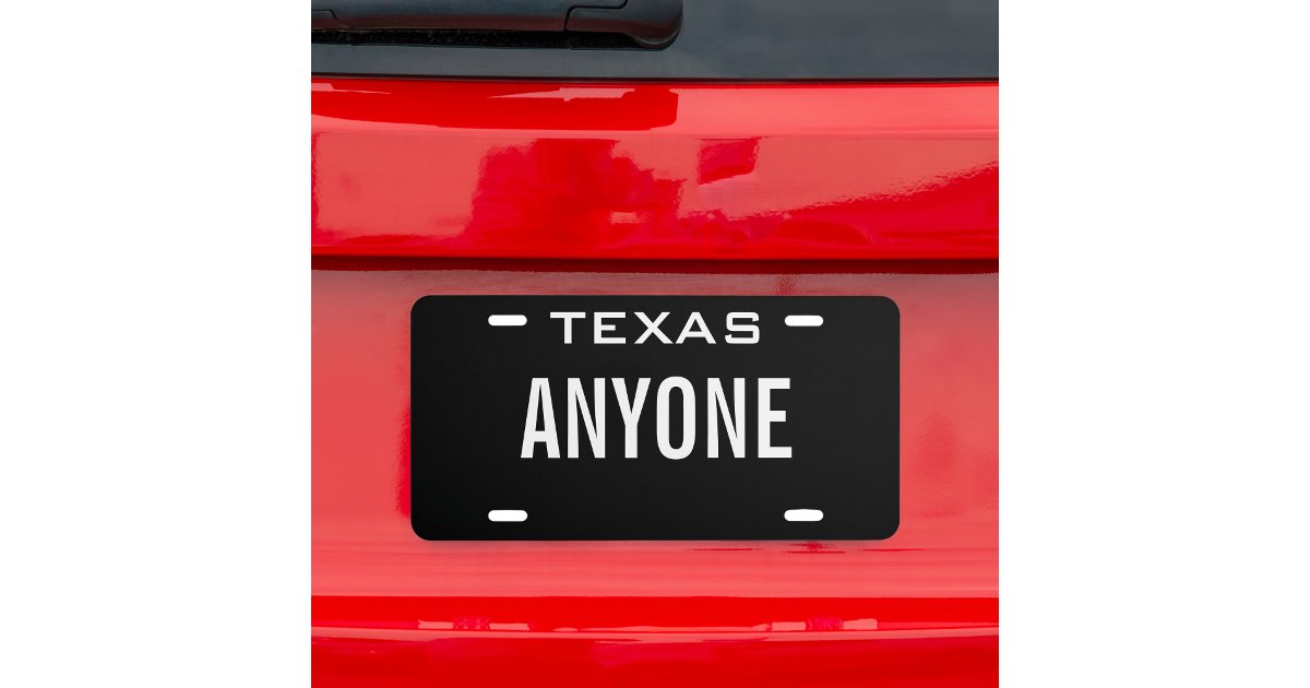 Create Your Own Simple Custom Texas License Plate | Zazzle