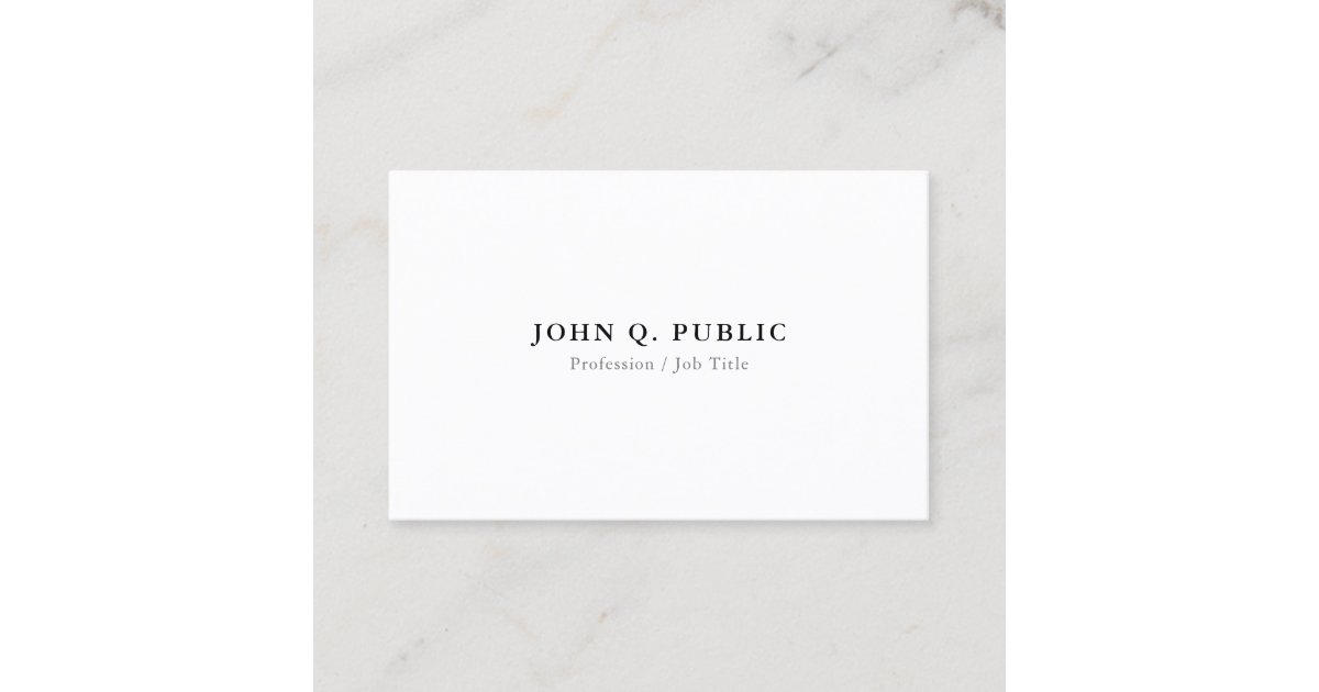 Create Your Own Simple Elegant Modern Minimalist Business Card | Zazzle