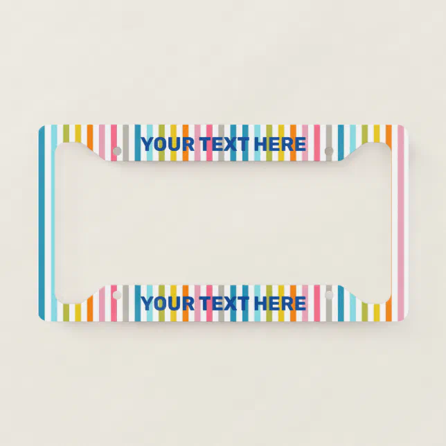 Create Your Own Simple Pretty License Plate Frame | Zazzle