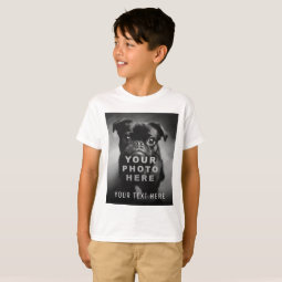 Create Your Own Simple Single Photo & Custom Text T-Shirt | Zazzle