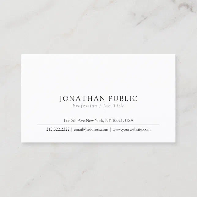 Create Your Own Sleek Modern Classy Elegant Business Card | Zazzle