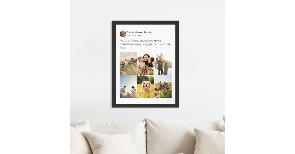 Create Your Own Social Media Photo Collage Poster | Zazzle