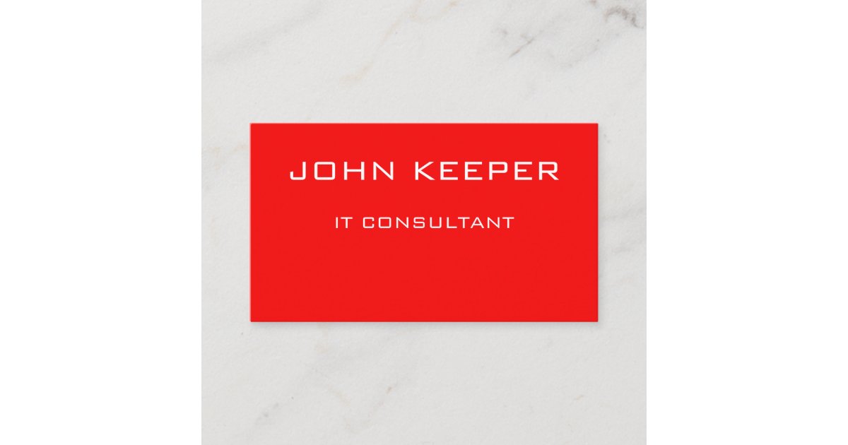 Create Your Own Solid Bright Red Business Card | Zazzle