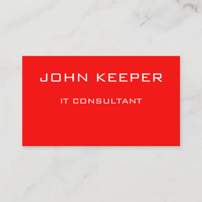Create Your Own Solid Bright Red Business Card | Zazzle