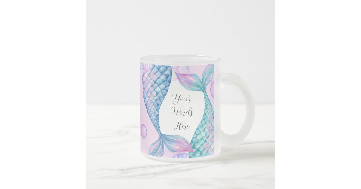 Create Your Own Splashing Mermaid Tails Frosted Glass Coffee Mug | Zazzle