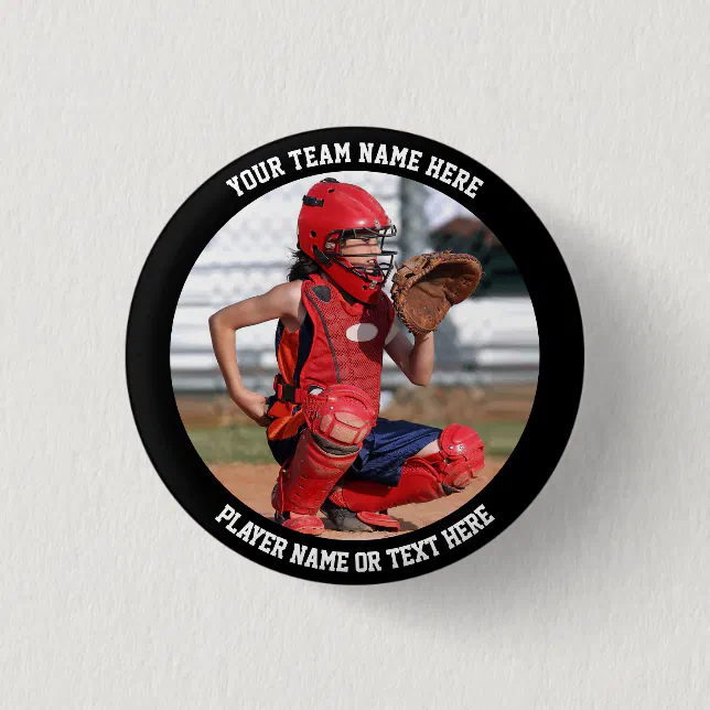 Create Your Own Sports Team Photo Button | Zazzle