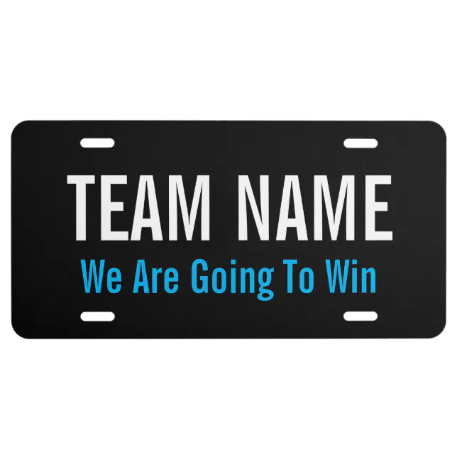 Create Your Own Sports Team Template License Plate | Zazzle