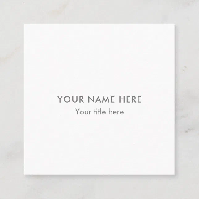 Create Your Own Square Square Business Card | Zazzle