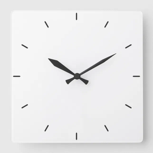 Create your own square wall clock | Zazzle