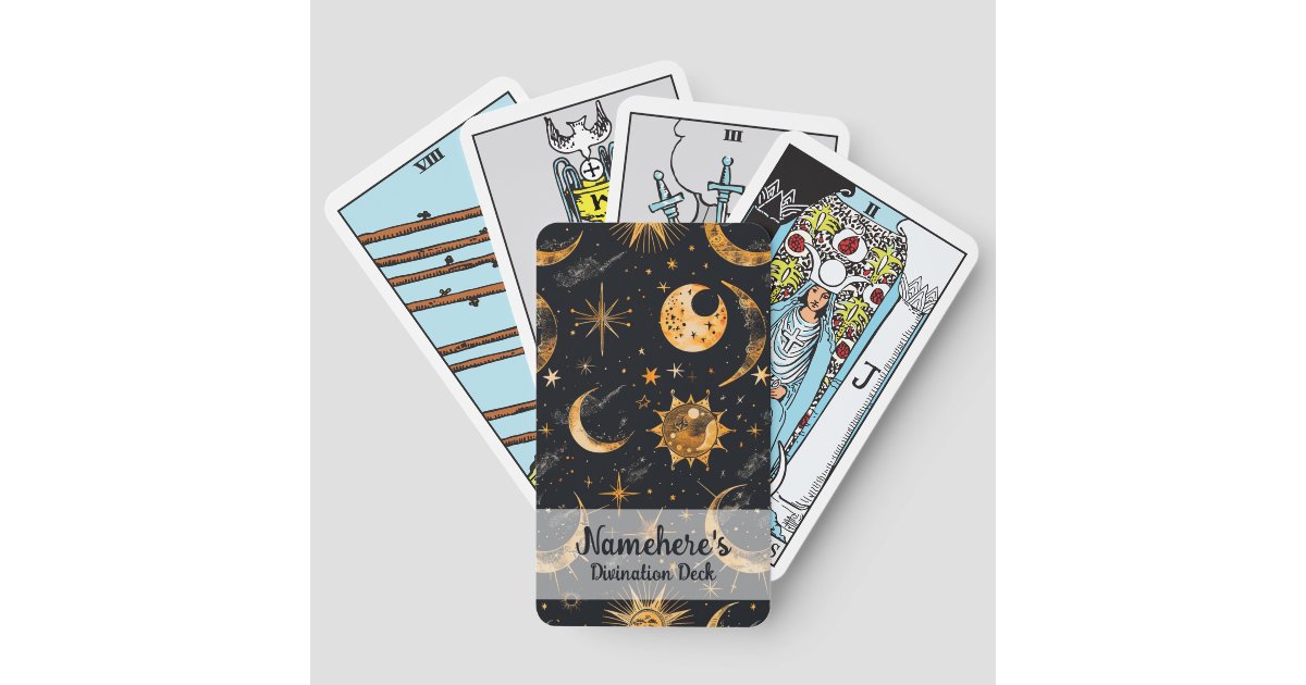 Create Your Own Sun Moon Stars Celestial Tarot Cards | Zazzle