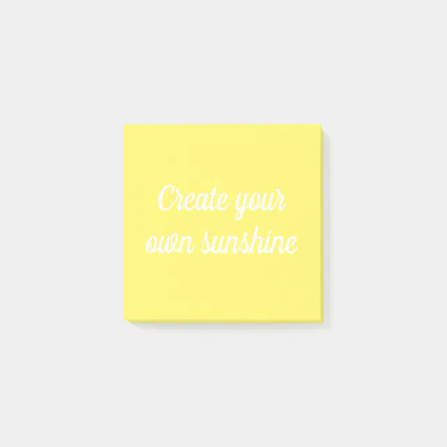 Create your own sunshine cute yellow post-it notes | Zazzle