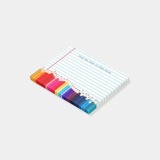Create Your Own Teachers Name Personalized Pencils Post-it Notes | Zazzle