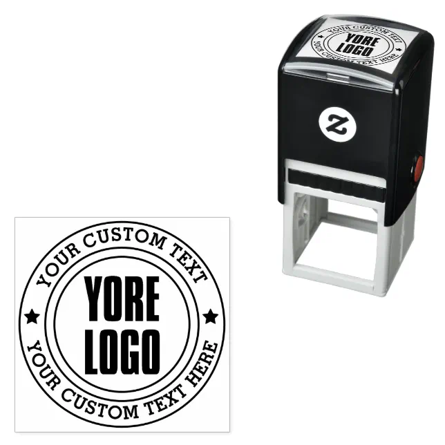 Create Your Own Text Logo Self-inking Stamp | Zazzle