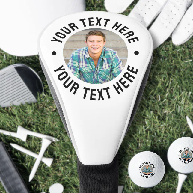 Create your Own Text Photo Golf Head Cover | Zazzle