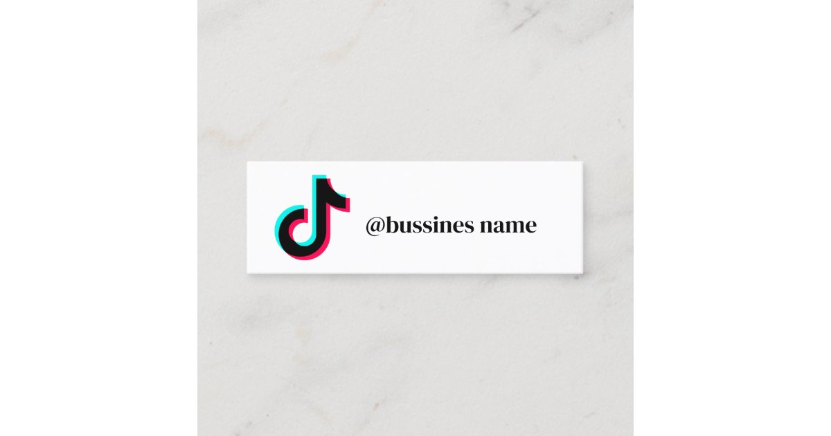 create your own tiktok bussines card | Zazzle