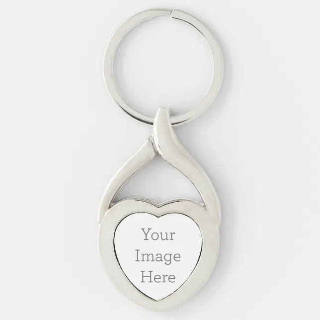 Create Your Own Twisted Heart Metal Keychain | Zazzle