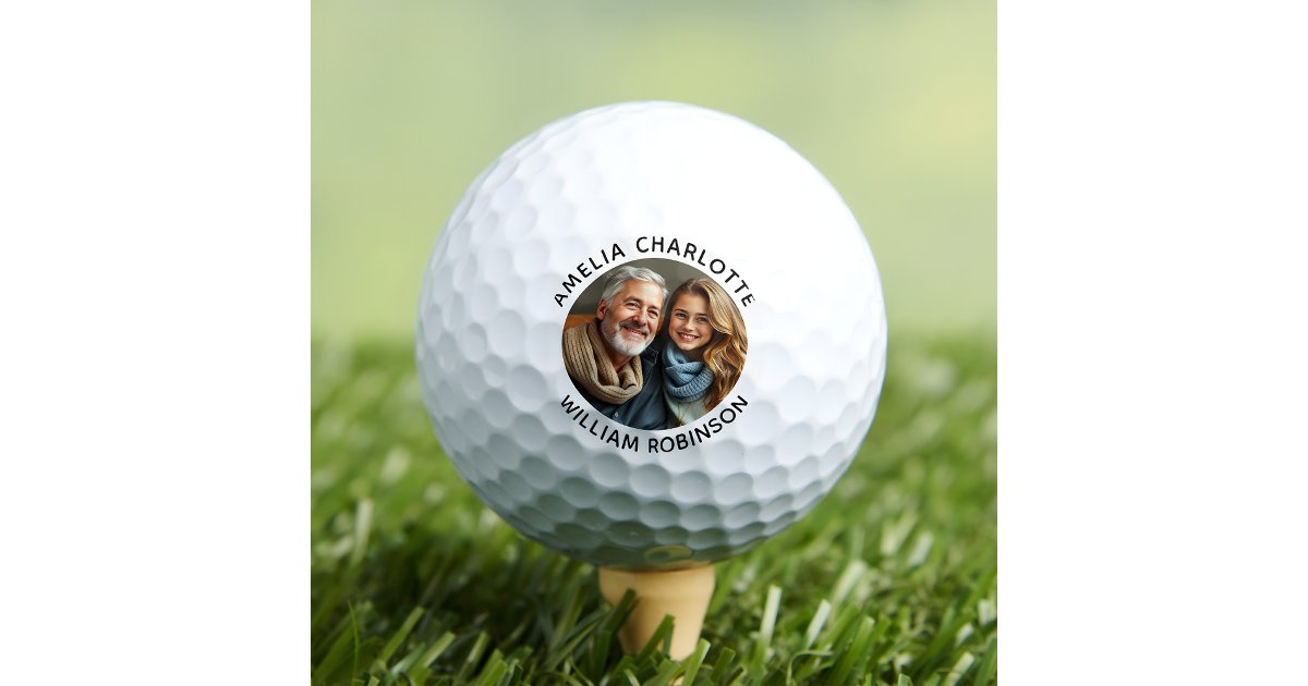 Create Your Own Two Names Photo Golf Balls | Zazzle