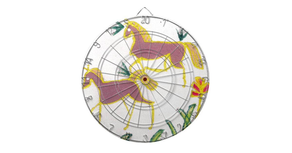 Create Your Own Unicorn Flora Power Cute Aesthetic Dart Board | Zazzle