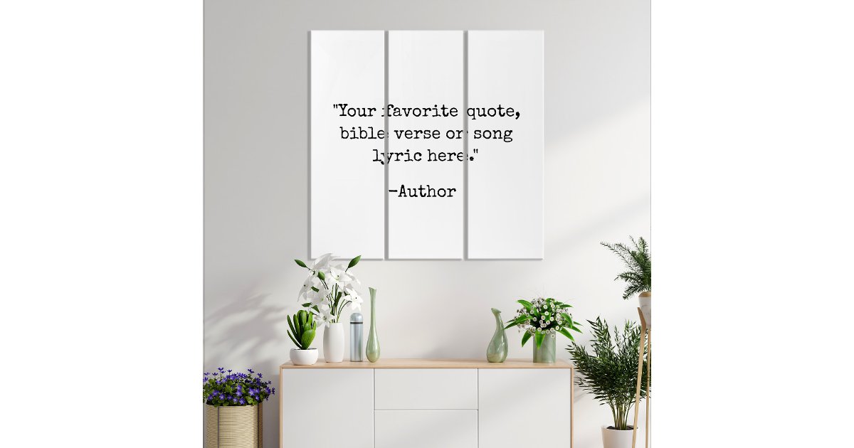 Create Your Own Vintage Typewriter Custom Quote Triptych | Zazzle