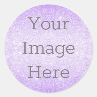Create Your Own Violet Purple Glitter Dust Classic Round Sticker | Zazzle