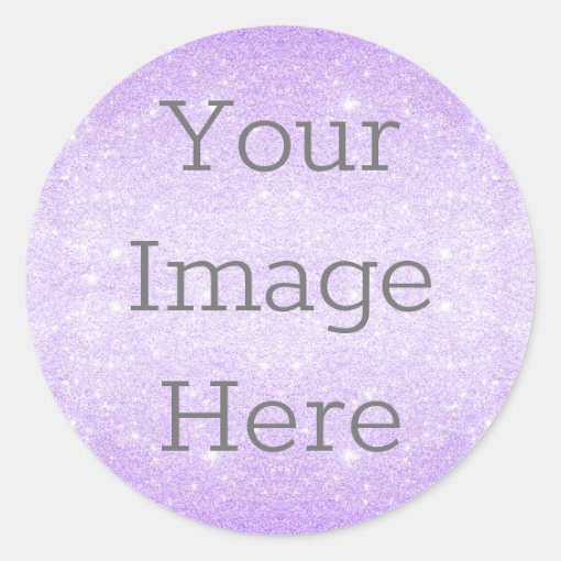 Create Your Own Violet Purple Glitter Dust Classic Round Sticker | Zazzle