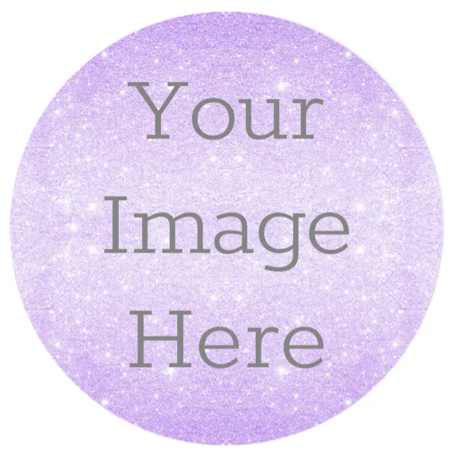 Create Your Own Violet Purple Glitter Dust Classic Round Sticker | Zazzle