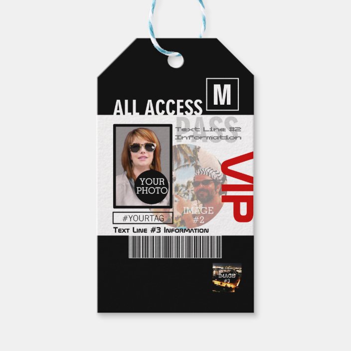 Create Your Own VIP Pass 8 ways to Personalize it Gift Tags | Zazzle.com