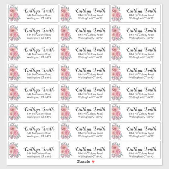 Create Your Own Wedding Guest Address Sticker | Zazzle