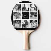 Create Your Own Wedding Photo Collage Monogram Ping-Pong Paddle | Zazzle