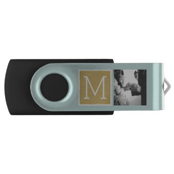 Create Your Own Wedding Photo Collage Monogram USB Flash Drive | Zazzle