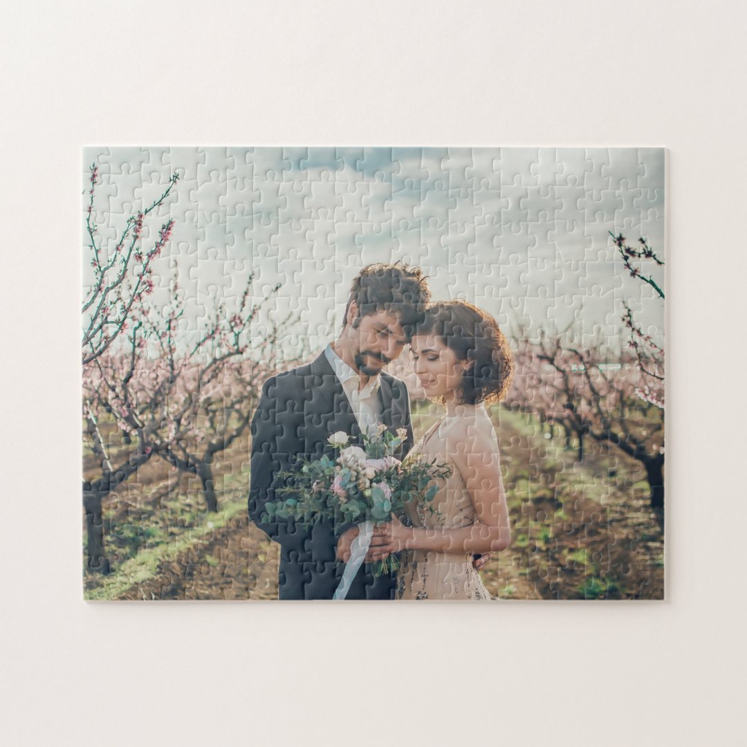 Create your own wedding photo jigsaw puzzle | Zazzle