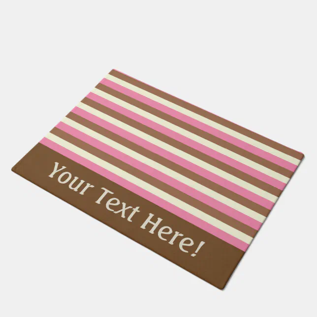 Create Your Own - Whimsical Neapolitan Stripes Doormat | Zazzle