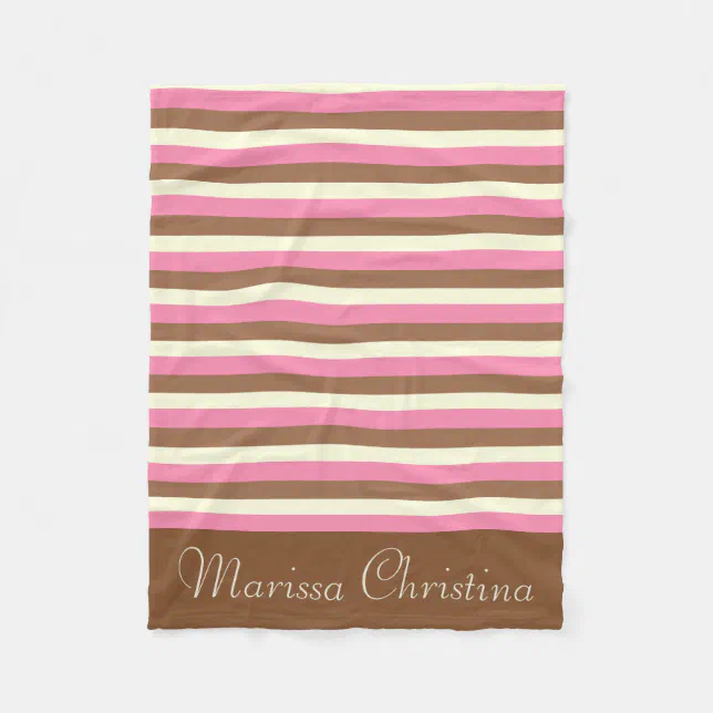 Create Your Own - Whimsical Neapolitan Stripes Fleece Blanket | Zazzle