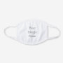 Simple Company Logo White Premium White Cotton Face Mask | Zazzle
