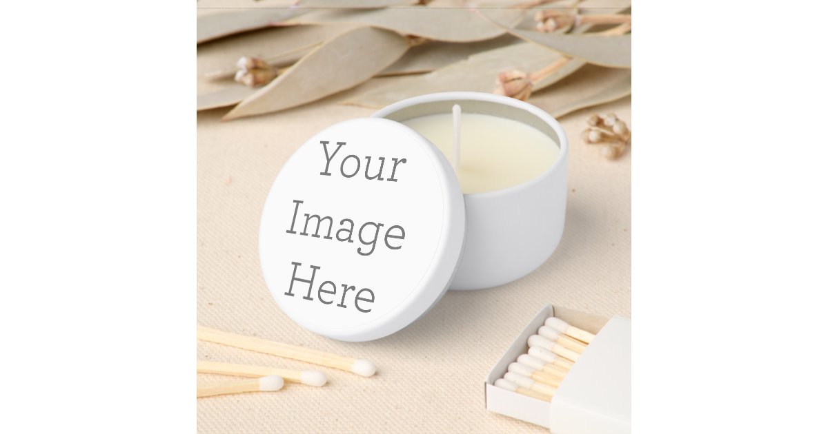 Create Your Own White Mini Candle Favors | Zazzle