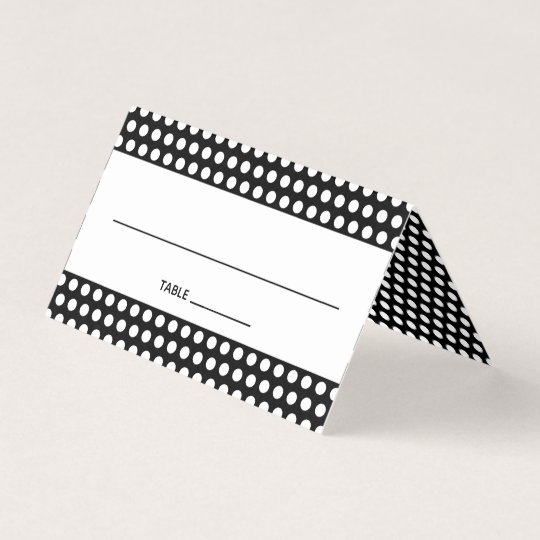 Create Your Own White Polka Dot Place Card | Zazzle.com