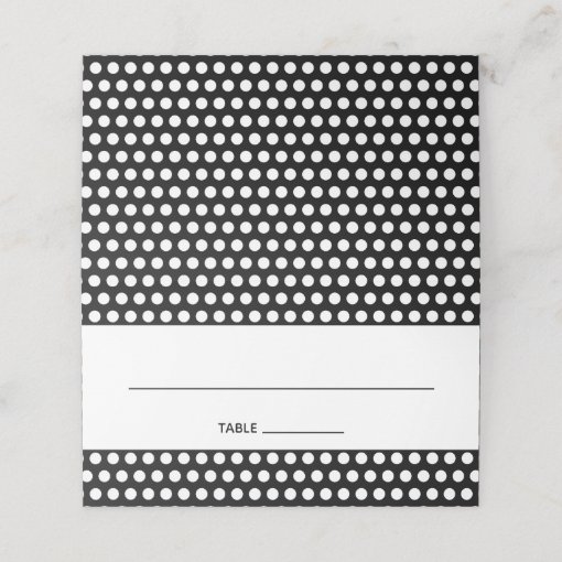 Create Your Own White Polka Dot Place Card | Zazzle