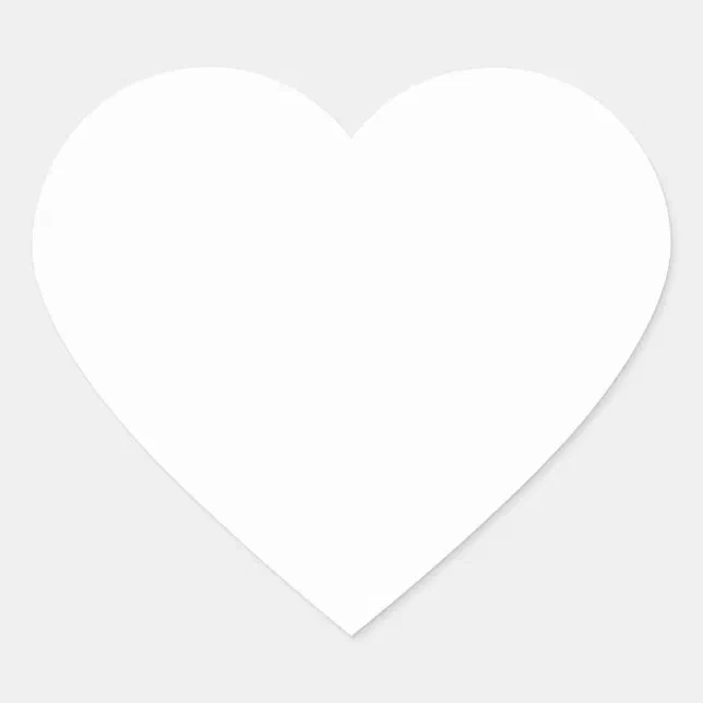 Create Your Own White Solid Custom Heart Sticker | Zazzle
