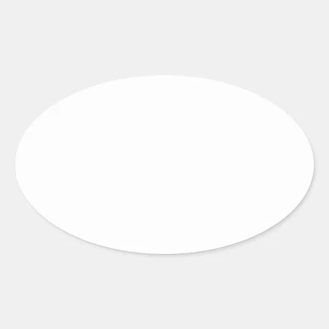Create Your Own White Solid Custom Oval Sticker | Zazzle