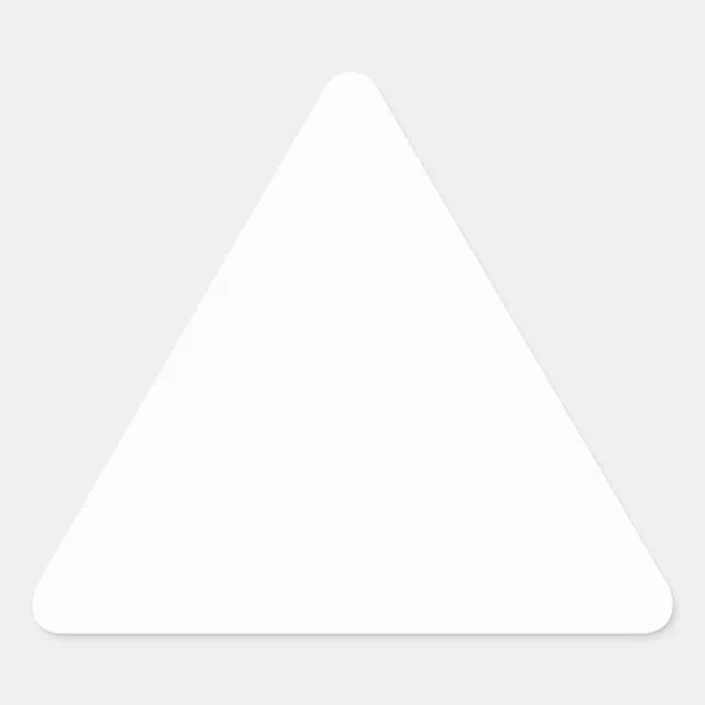 Create Your Own White Solid Custom Triangle Sticker | Zazzle