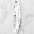 Create Your Own White Stainless Steel Corkscrew | Zazzle
