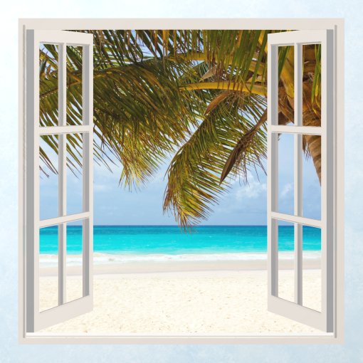 Create your own window view wall decal | Zazzle