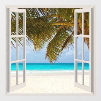 Create your own window view wall decal | Zazzle