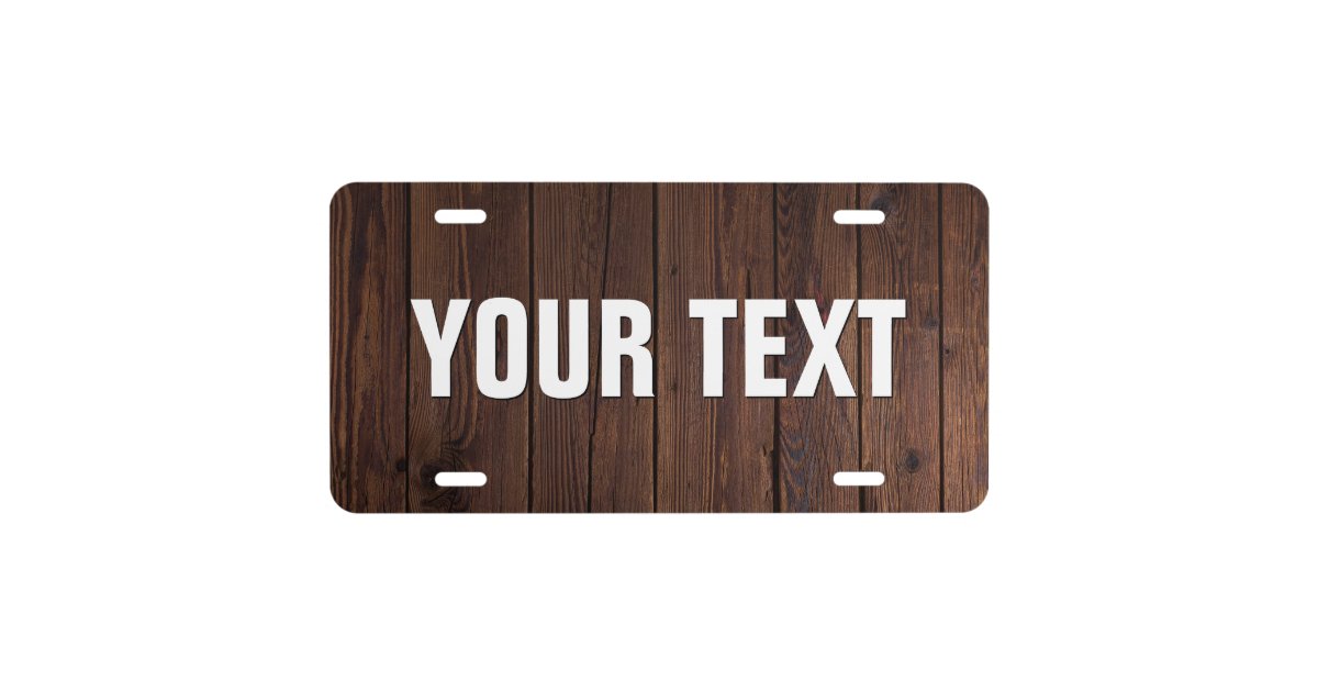 Create Your Own Wooden Floor Look License Plate | Zazzle