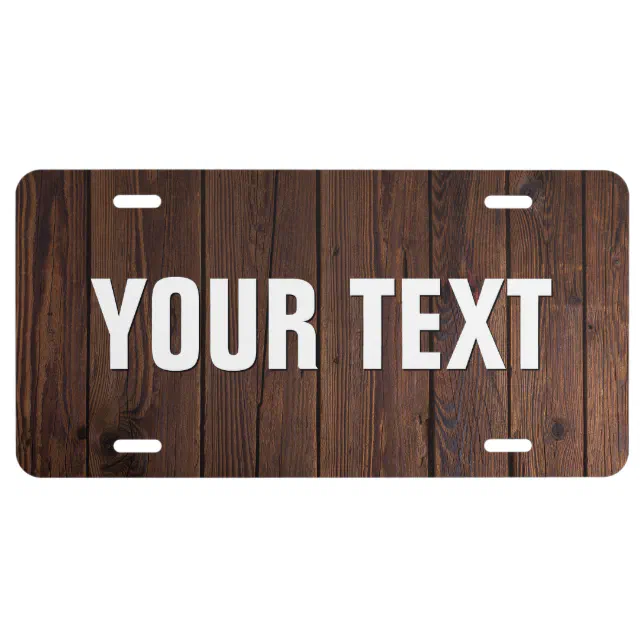 Create Your Own Wooden Floor Look License Plate | Zazzle