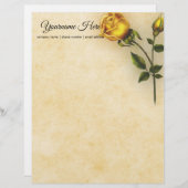 Create Your Own Yellow Rose Letterhead | Zazzle
