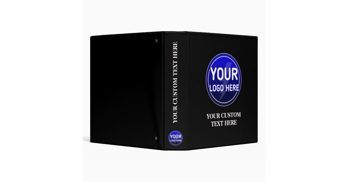 Create your owner's custom logo/editable template 3 ring binder | Zazzle
