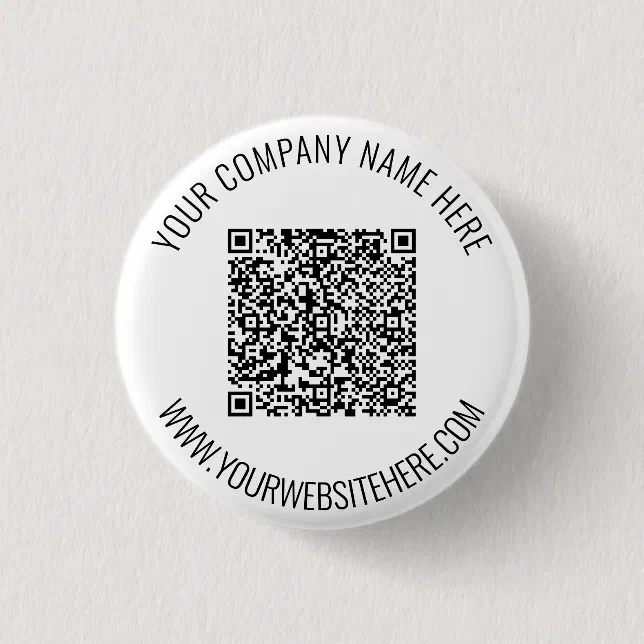 Create Your QR Code and Text Promotional Buttons | Zazzle