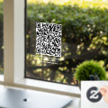 Create Your QR Code Business White Window Cling | Zazzle